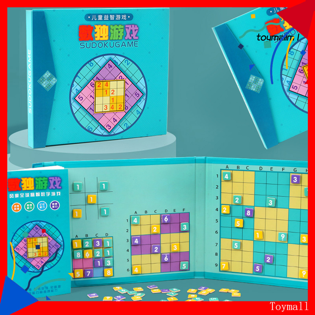 Toymall Sudoku Board Logical Thinking Education Portable Wooden Sudoku ...