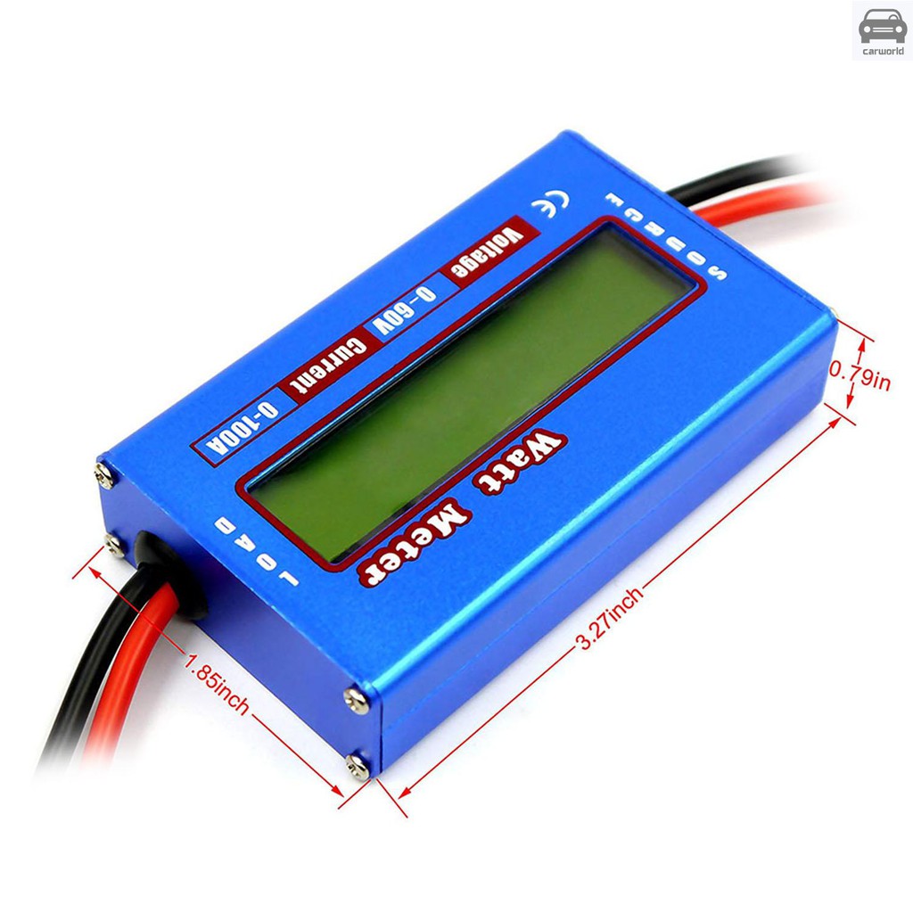 RC Watt Meter 100A Power Analyzer Digital LCD Balance Battery Voltage ...