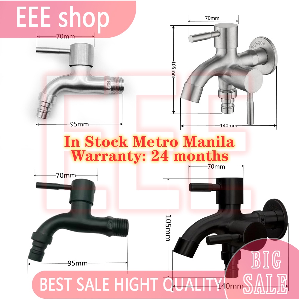 Black, Silver SUS304 stainless steel two-way valve faucet [spot]Washing ...