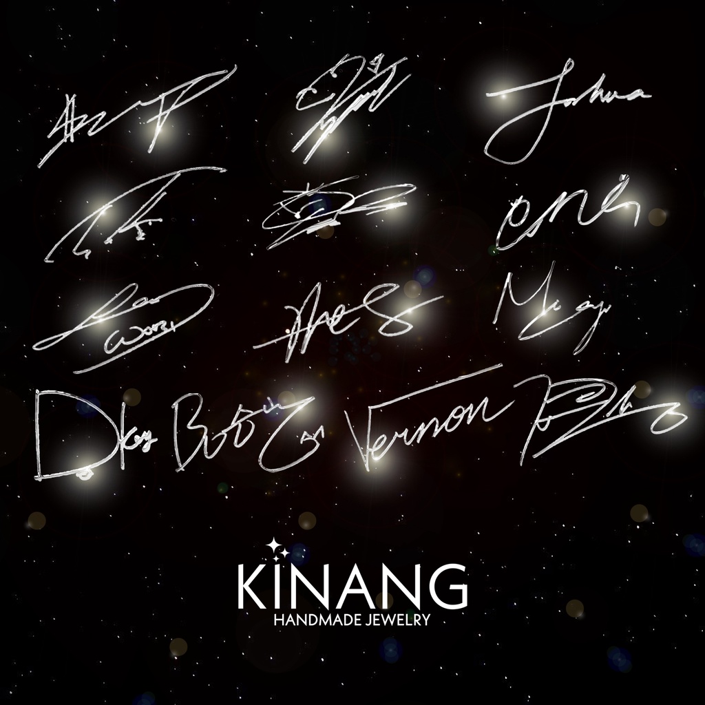 Kinang: "SEVENTEEN Members Signature" Necklace (SVT, Wonwoo, Mingyu ...