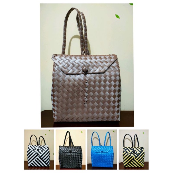 Bagpack/Backpack Bayong bag - Plastic Hard material -Available onhand ...