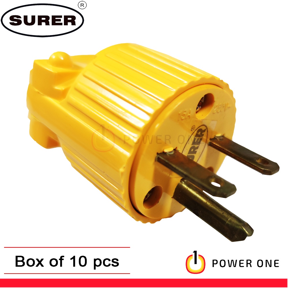 Surer 330 EDF Vinyl Handle Plug Head, Tandem Grounding [Box of 10pcs ...