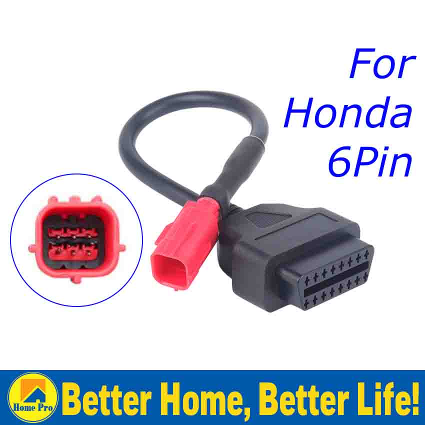6PIN Honda to OBD2 Motorcycle Diagnostic Tools OBD Adapter Connector Cable Plug Cable | Shopee ...