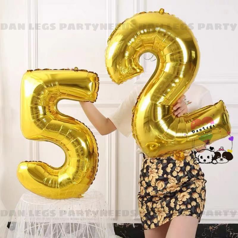 2ft. Gold Foil Number Balloons Birthday Partyneeds Gold Numbers Party ...