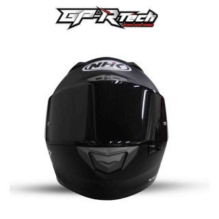 NHK Helmet GPR TECH V2 Solid Black Doft Long Spoiler Double D Ring ...