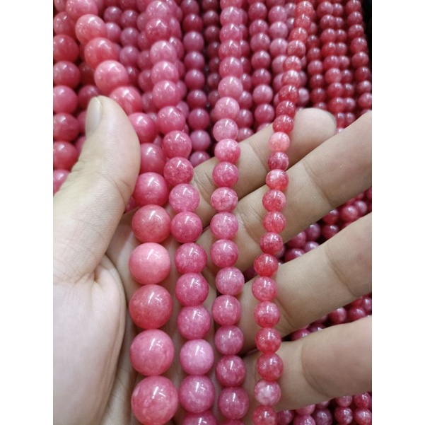 pink angelite stone natural stone for bracelet accessories | Shopee ...