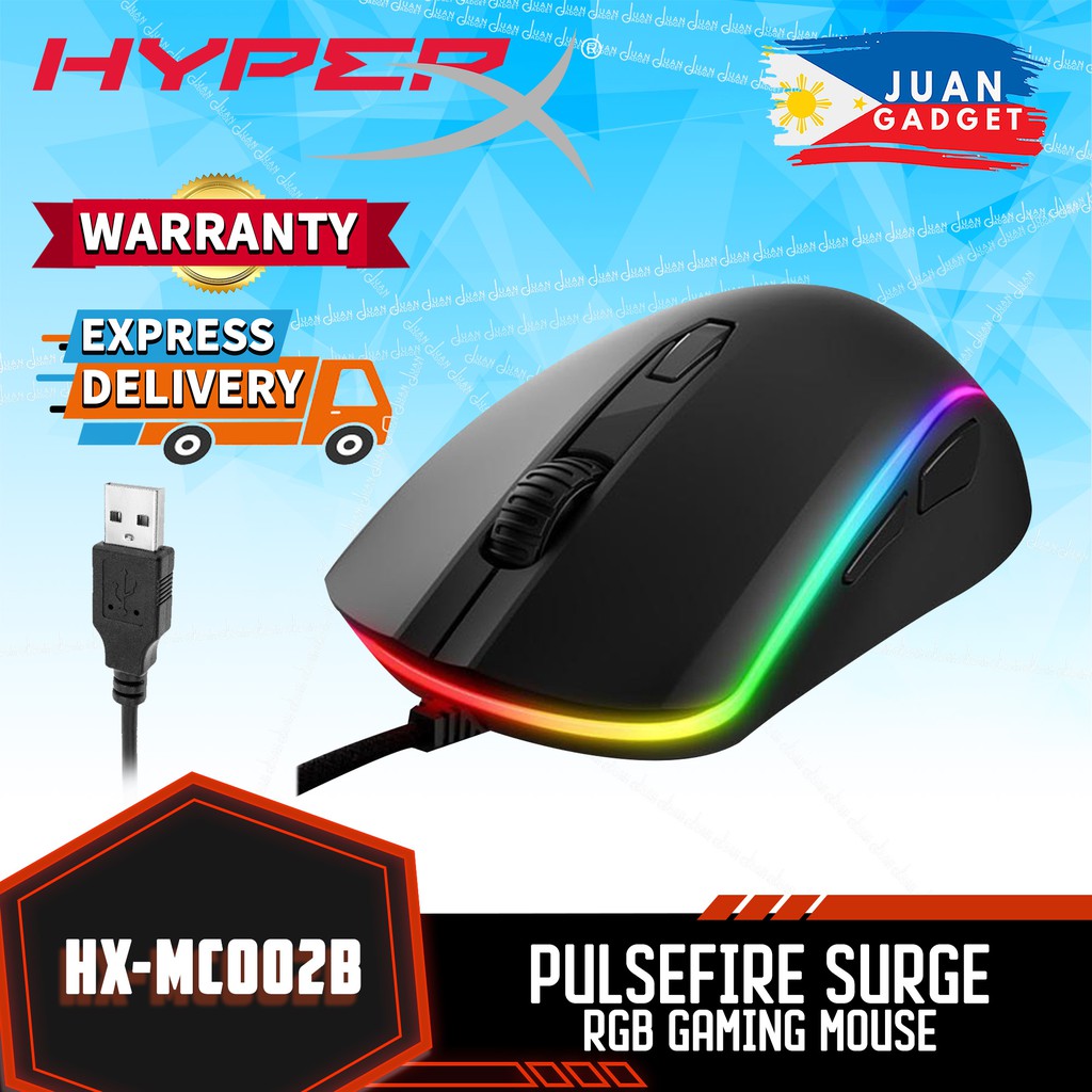 HyperX HX-MC002B Pulsefire Surge, RGB Wired Optical Gaming Mouse ...