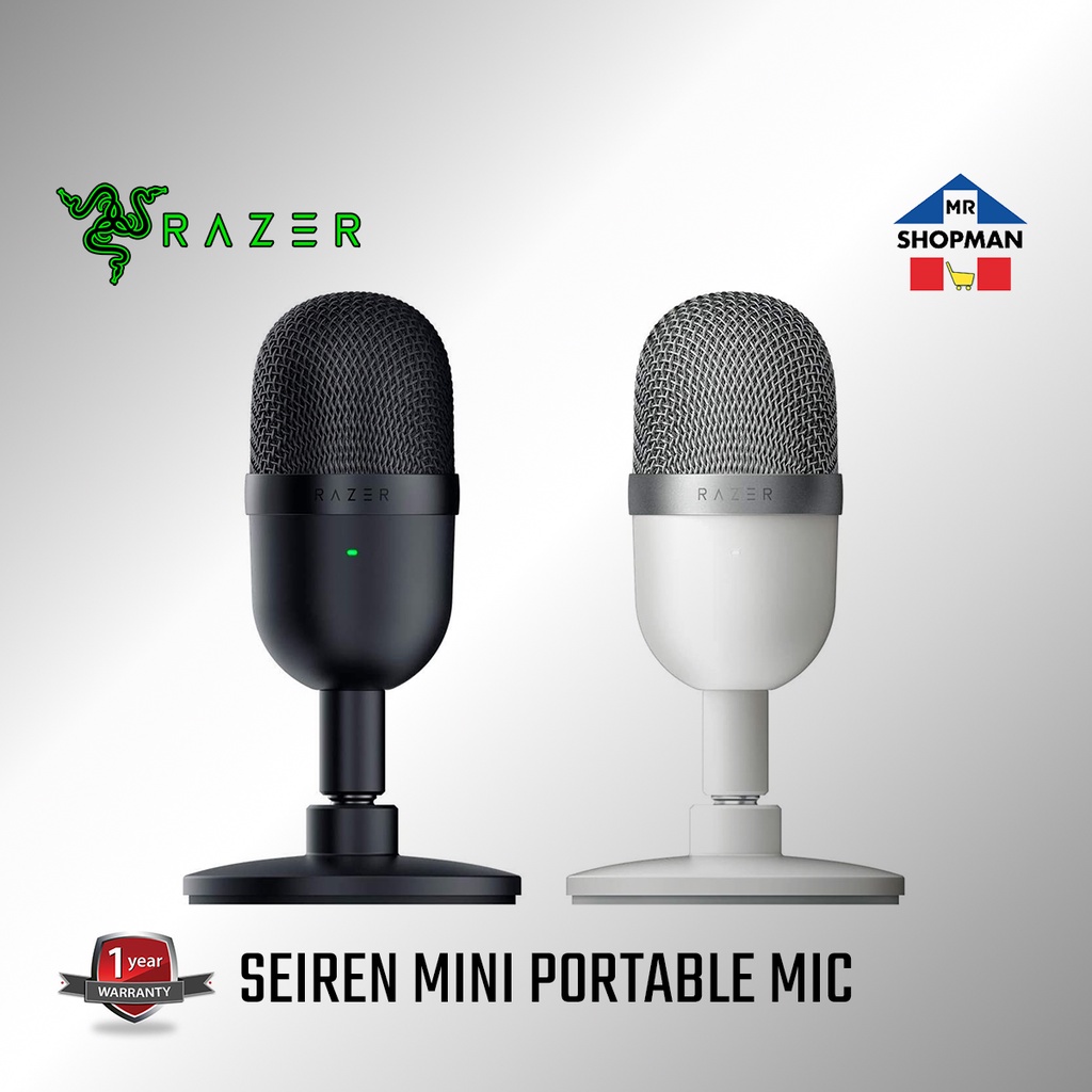 Razer Seiren Mini Black / White Ultra Compact Siren Microphone Mic ...
