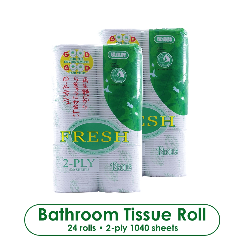 Fresh Bathroom Tissue 2 Packs (12 Rolls per pack) | Shopee Philippines