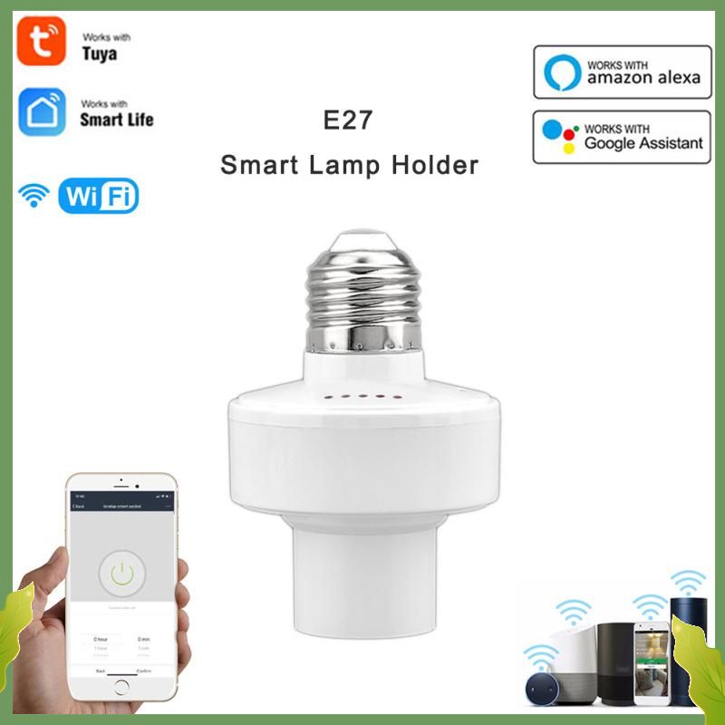 Tuya WiFi Smart Bulb Socket Light Holder E27 Wireless WiFi Lamp Socket ...