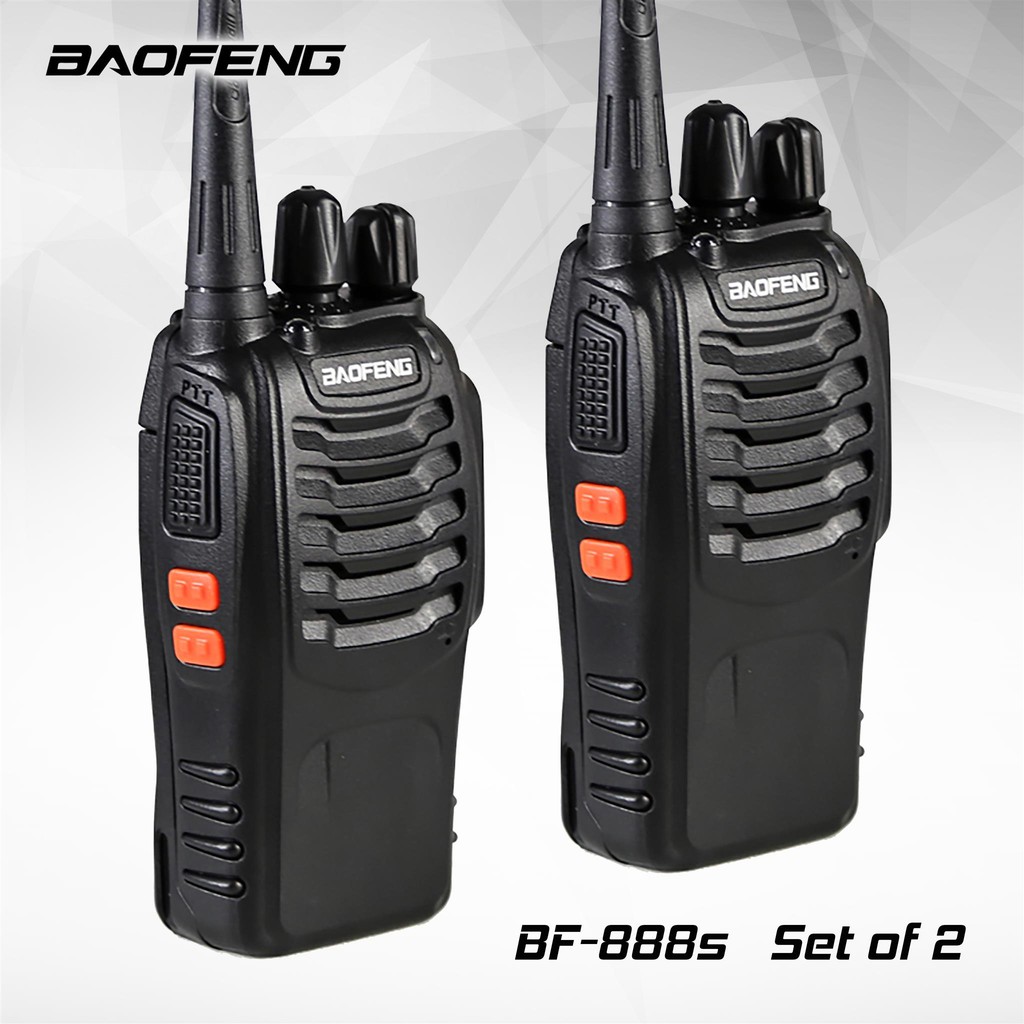 Baofeng 888S 5W Interphone Two Way Radio Set Of 2 Black Shopee