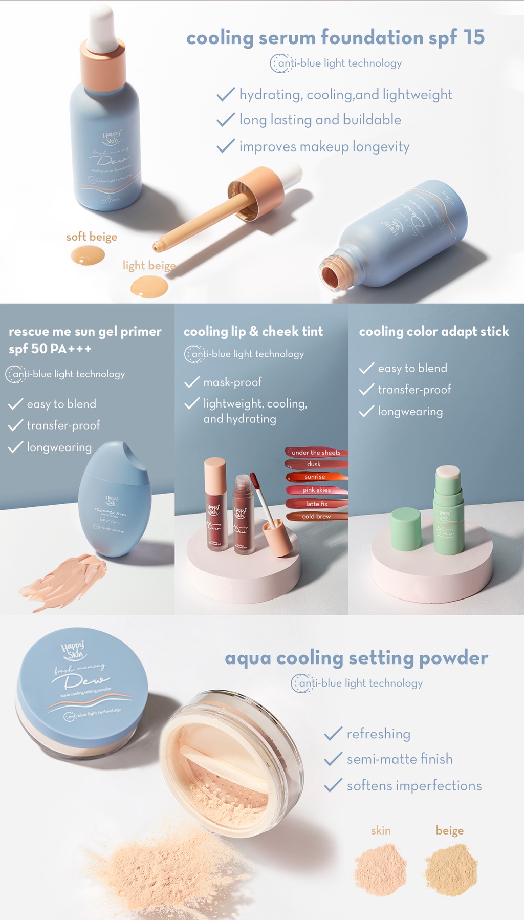Happy Skin Dew Aqua Cooling Setting Powder | Shopee Philippines