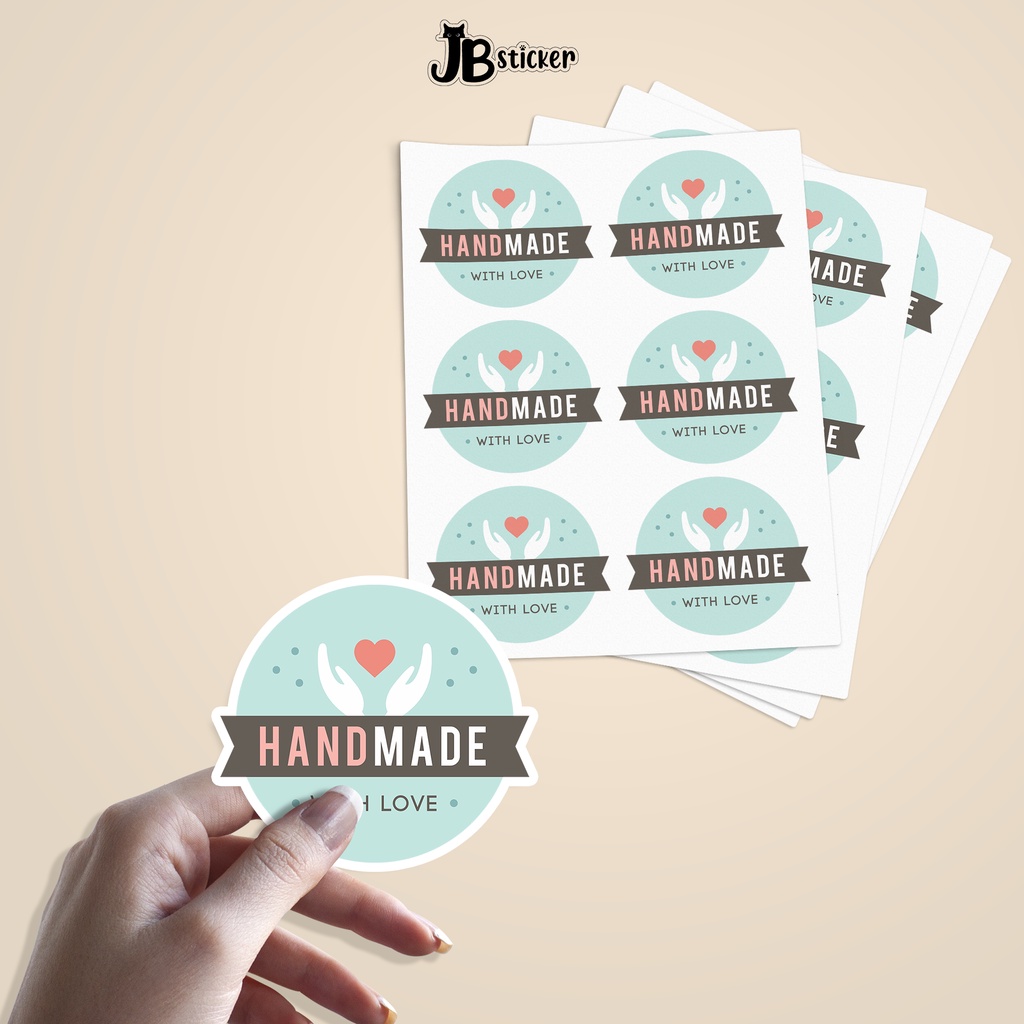 50pcs Handmade with love Sticker Label, Packaging Labels, Product ...