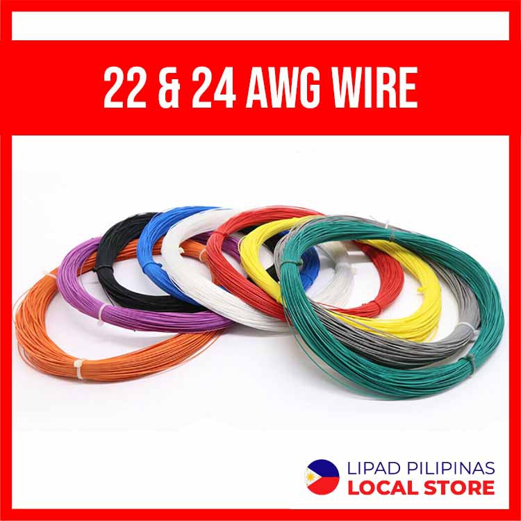 Stranded | Solid Wire 22 24 AWG 1Meter Electrical Copper Cable LED ...