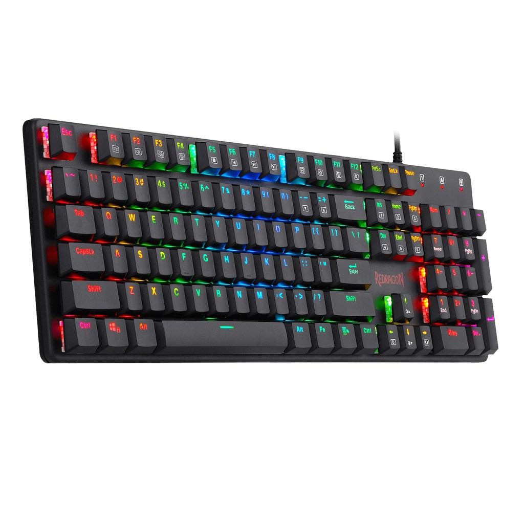 Redragon K589 Shrapnel RGB Backlit Low Profile Wired Mechanical Gaming ...