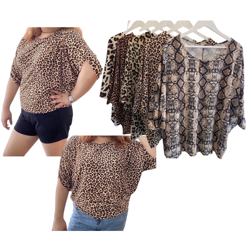 MW Cotton Plus Size Animal Print Big Blouse fits to Medium To 3XL ...