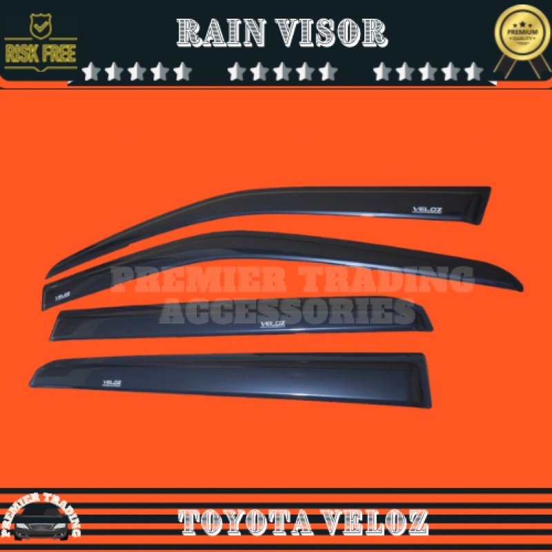 Rain Visor Window Guard Toyota Veloz Gutter Veloz Logo OEM FIT | Shopee ...