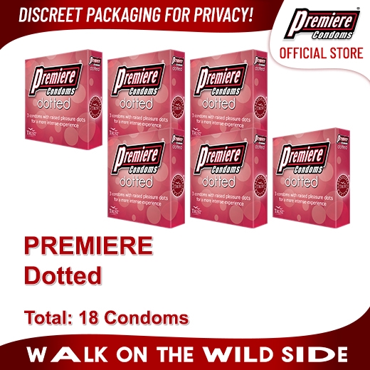 Premiere Condoms Dotted by 3's, pack of 6 | Shopee Philippines