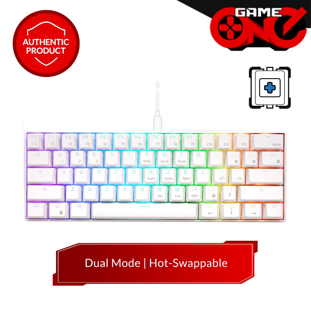 RK Royal Kludge RK61 Dual-Mode RGB 60% Compact 61-Keys Mechanical ...