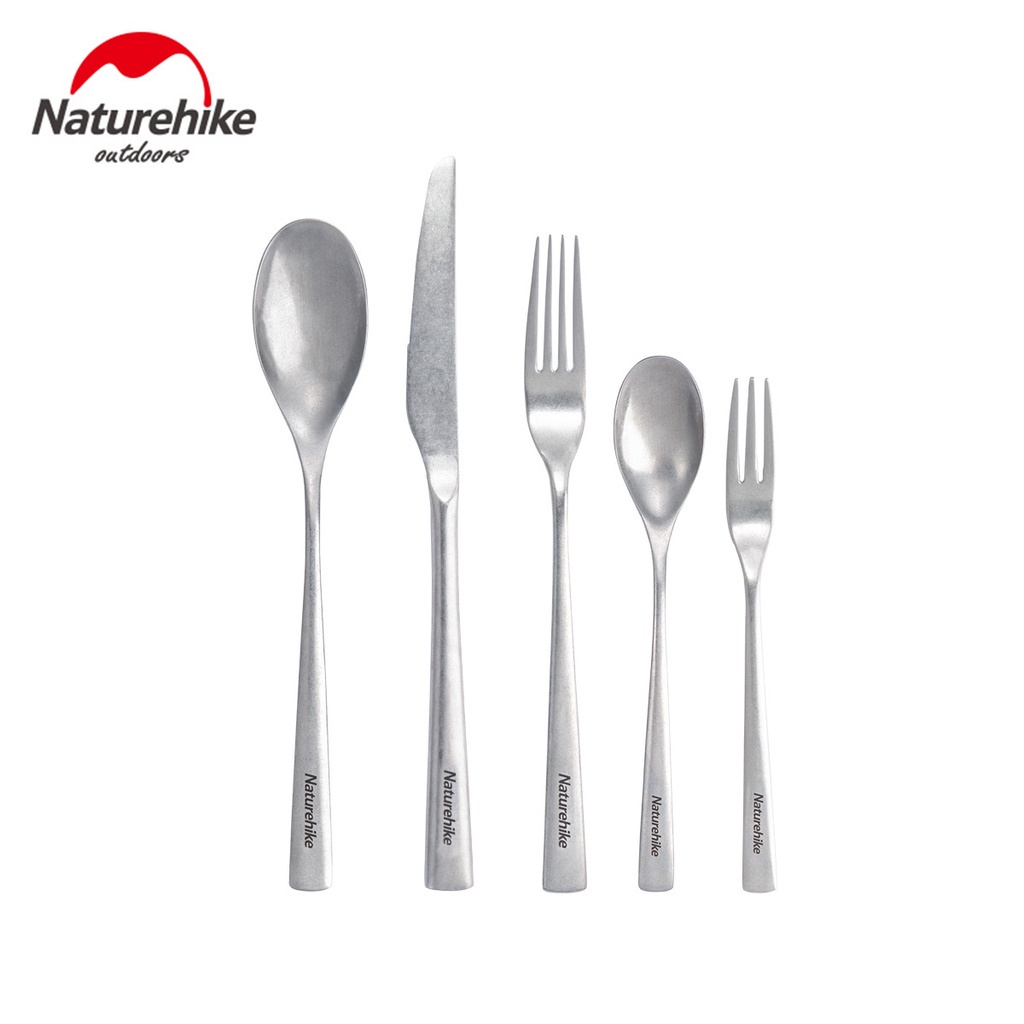 Naturehike Stainless Steel Retro Camping Cutlery Set Outdoor Five-Piece ...