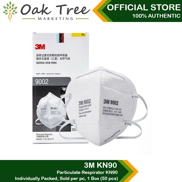 3M KN90 Mask 9002 Respirator (Packed Individually) Ear Wearing Head ...