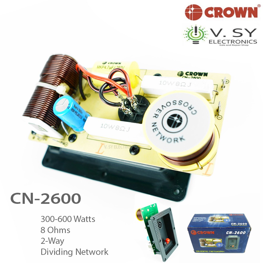 Original Crown CN-2600 300W to 600W 2 Way 8 Ohms Crossover Dividing ...