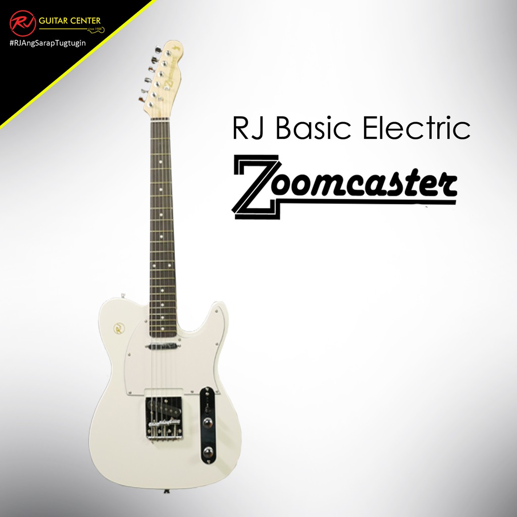 RJ Guitars Basic Electrics - Zoomcaster Electric Guitar White | BeeCost