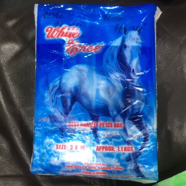 White horse Plastic Ice bag 3 x 16 1000 pcs | Shopee Philippines