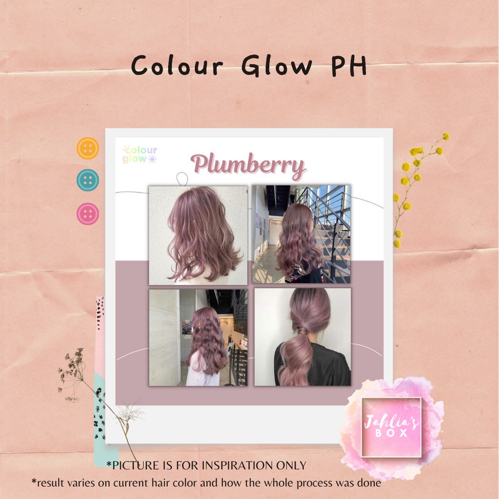 Colour Glow PH Plumberry Hair color hair dye Semi Permanent | Shopee ...