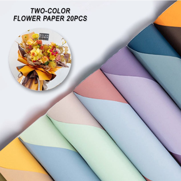 qjoq.ph | 20pcs | Two-color Flower Paper Bouquet Wrapping Paper Wrapped ...