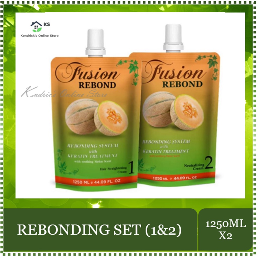Fusion Rebond Set, Rebonding System with Keratin Treatment 1250mlx2 (#1 ...