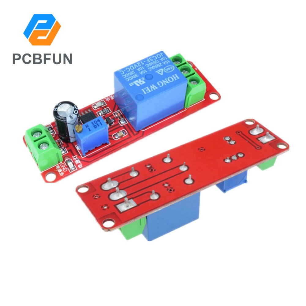 Pcbfun Ne555 Dc 5V/12V Delay Relay Shield Timer Switch Adjustable Module 0 To 10 Second | Shopee ...