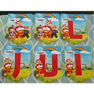 JOLLIBEE JOLLITOWN buntings name birthday banner (SOLD PER FLAG/PIECE ...