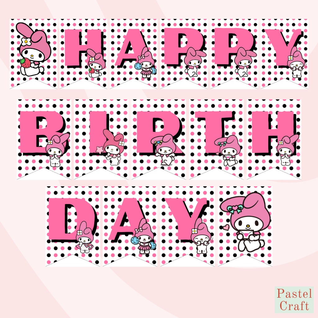 My Melody Customized Banner (Message us before you order. Price is per ...