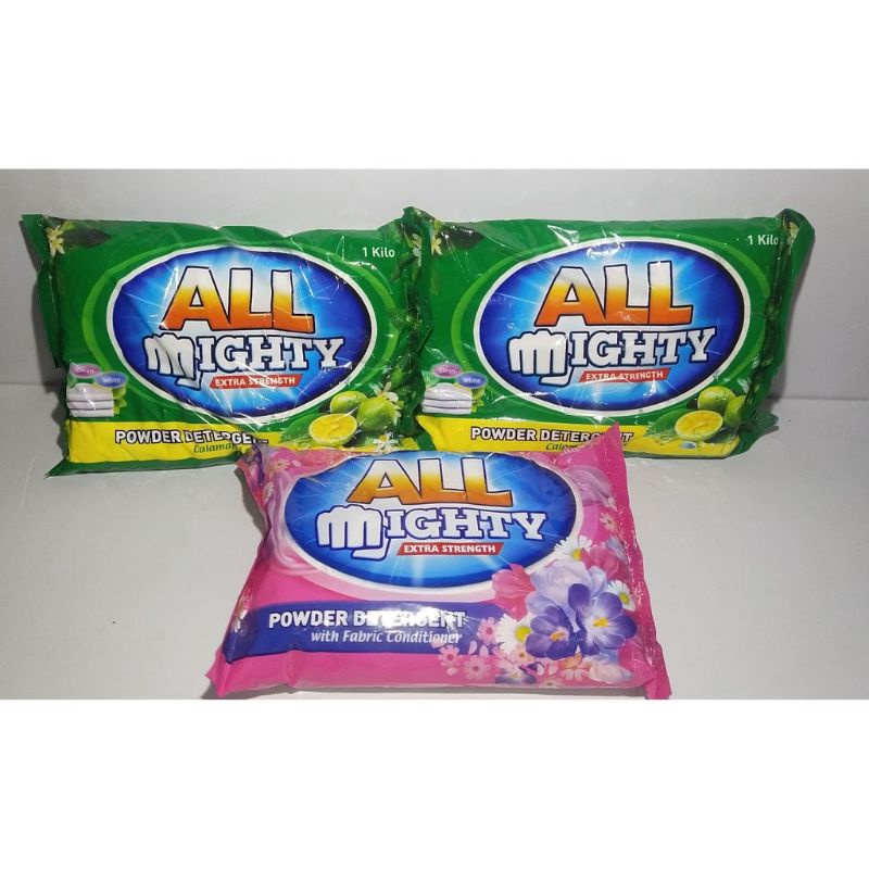 1 KILO ALL MIGHTY POWDER DETERGENT WITH FABRIC CONDITIONER / CALAMANSI ...
