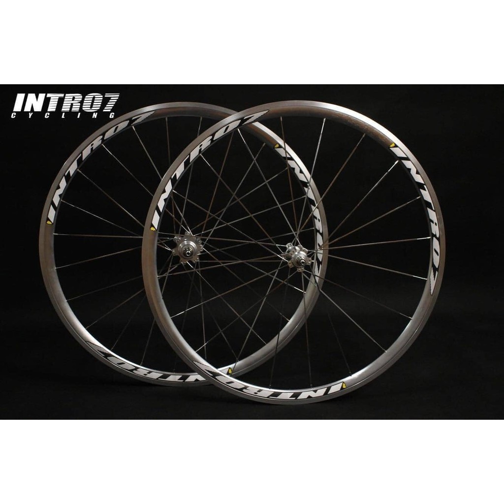 Intro7 Tech Cycling Fixie Bike Fixed Gear Rimset Wheelset Silver Pair ...