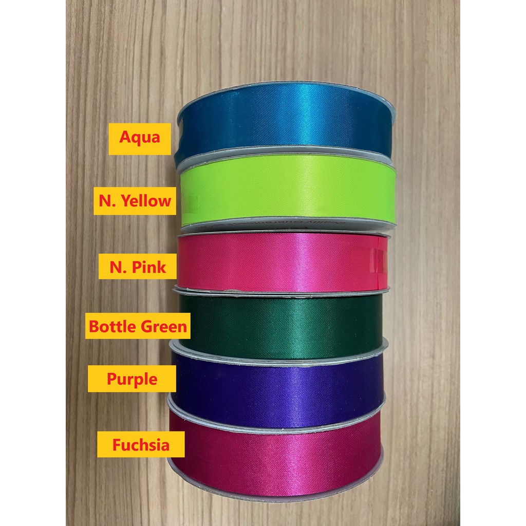 5/8 and 7/8 inch Cut Edge Satin Ribbon (50 yards) | Shopee Philippines