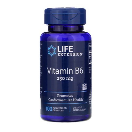 Life Extension, Vitamin B6, 250 mg, 100 Vegetarian Capsules | Shopee ...