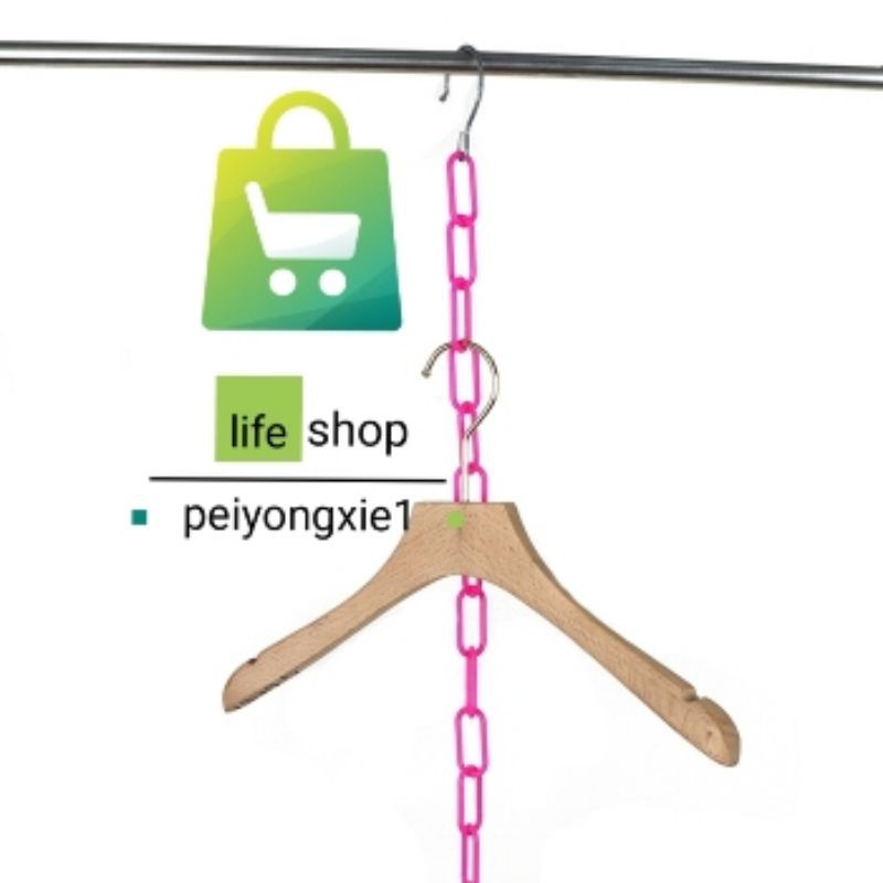PLASTIC Plastic Hanger Chain plastic chain / metal chain with one side ...