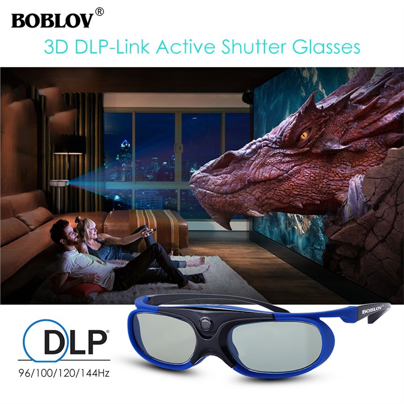 3D Shutter Glass DLP-Link Rechargeable Theater For Projector | Shopee ...