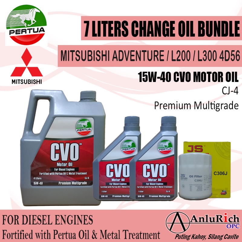 PERTUA CVO Motor Oil 15W-40 Change Oil Bundle Mitsubishi Adventure ...