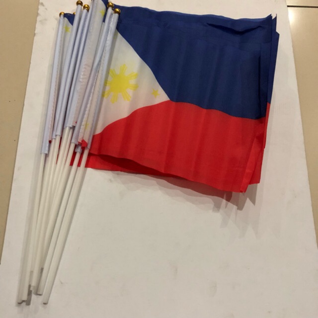 12pcs Philippine Flaglets/ Flag with Stick Set Nylon | Shopee Philippines