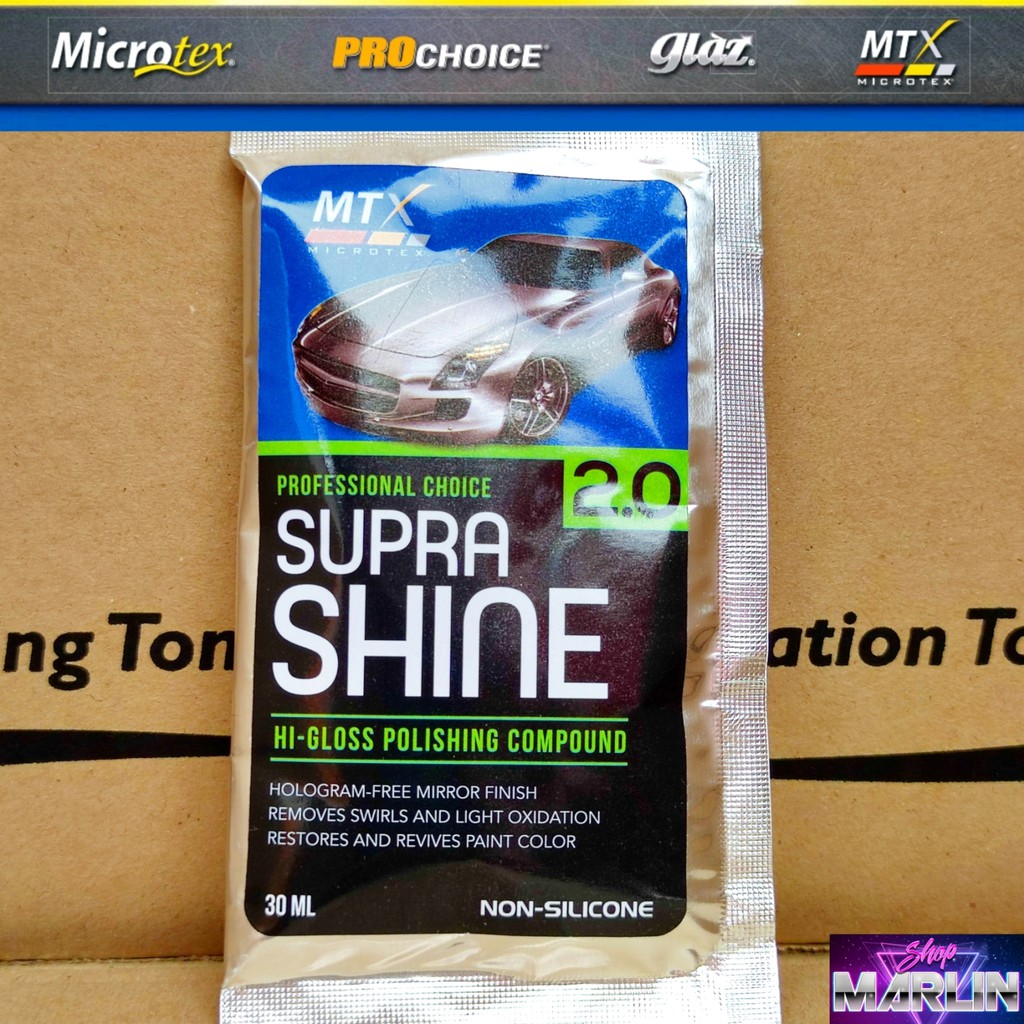 Microtex MTX SupraShine Hi-Gloss Polishing Compound 30ml sachet Step 2 ...