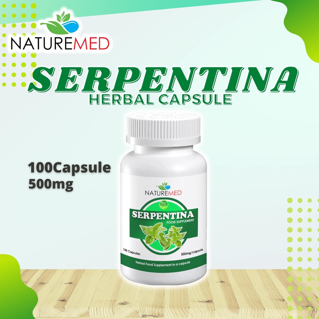 NatureMed Serpentina Herbal Capsule, 500mg ,100 Capsule I Diabetes ...