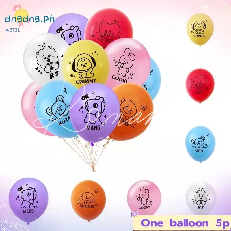 BTS Kpop Bt21 Latex Balloon Birthday Party Decoration Baby Shower ...
