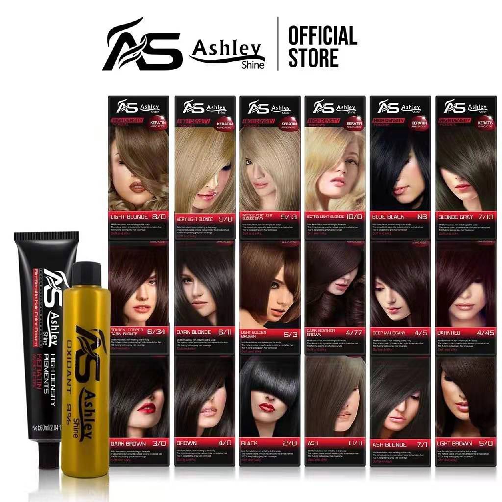 Ashley Shine Bio High Density Pigments Hair color Set Permanent Hair ...