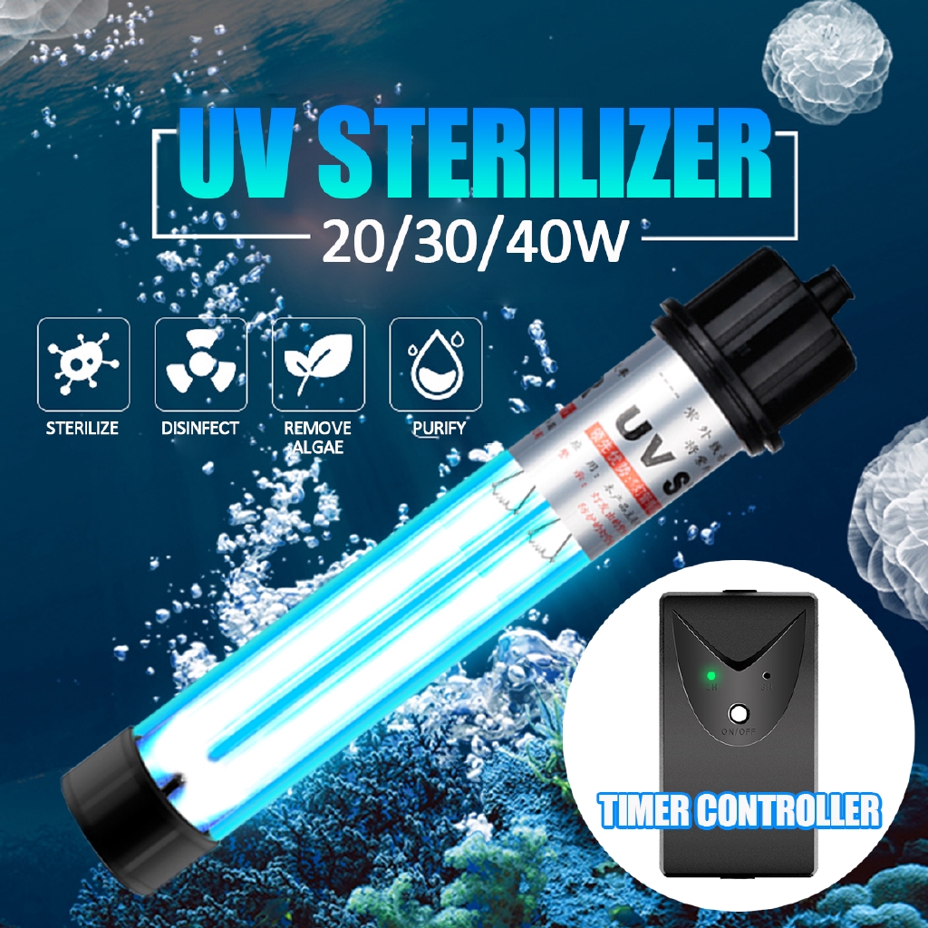 20W 30W 40W Double Tube UV Germicidal Lamp Diving Type Ultraviolet ...