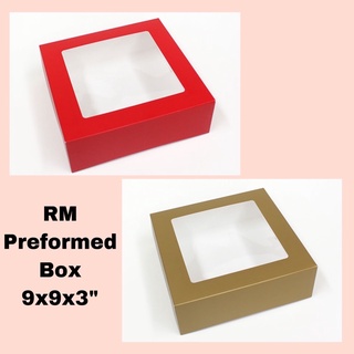 RM BOXES 9x9x3 Preformed Cake Box / Pastry Box ( 5 / 10 / 20 pcs per ...
