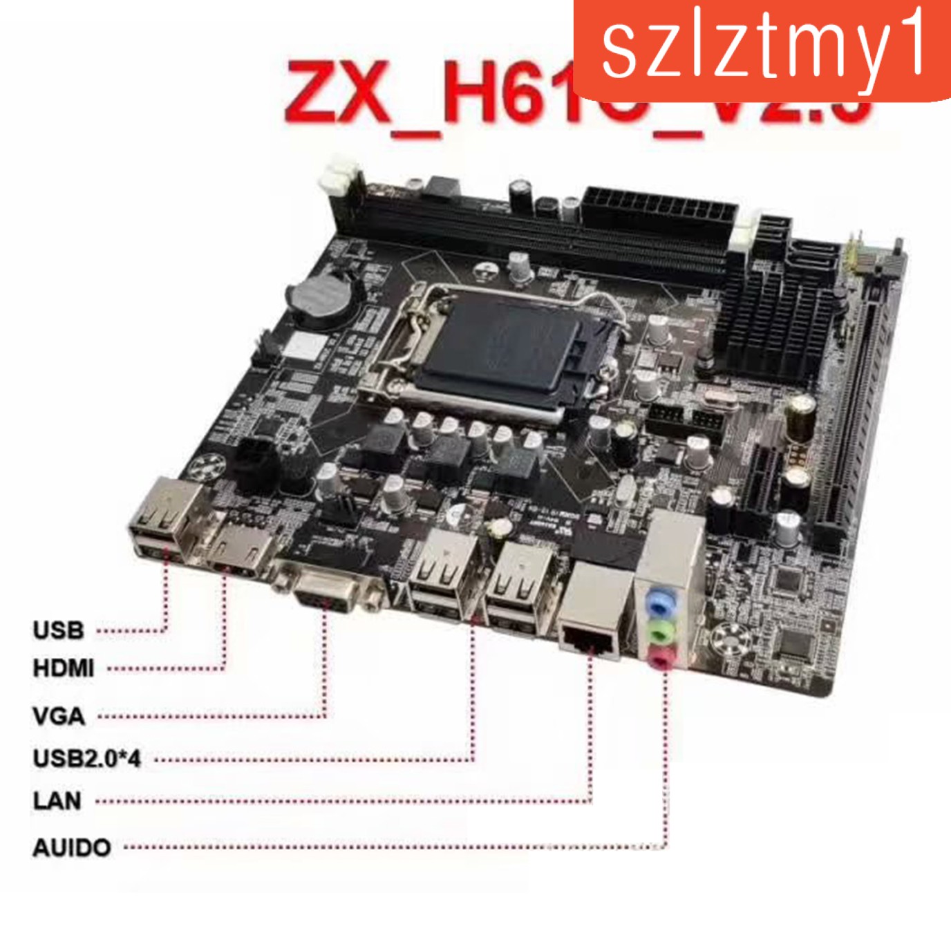 H61 motherboard lga 1155 ddr3 mainbord for intel core and xeon cpu vga ...