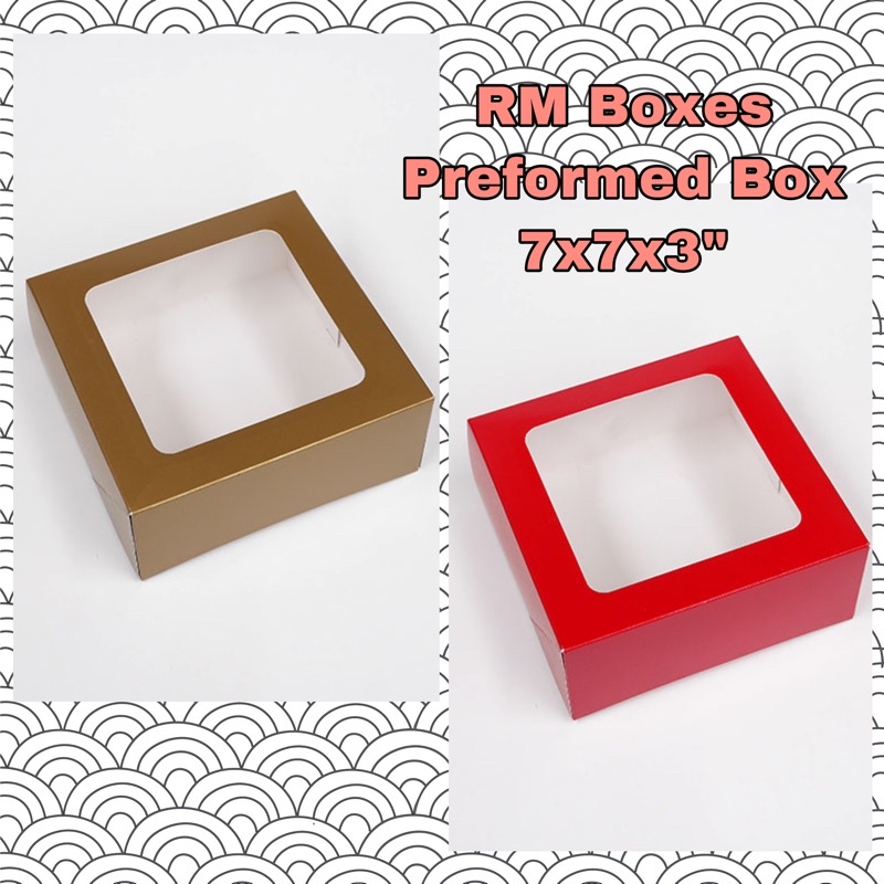 RM BOXES 7x7x3 Preformed Cake Box / Pastry Box ( 5 / 10 / 20 pcs per ...